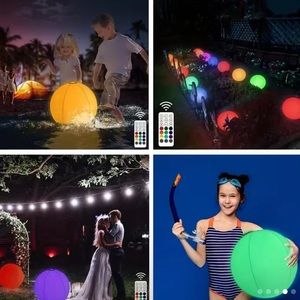 Other | Nwt 1pc Led Remote Control Floating Inflatable Ball Pool Toys ...
